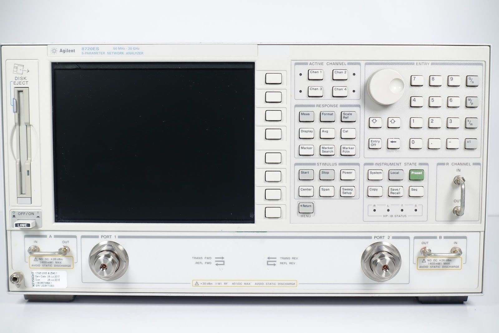 Multipurpose Used Test Equipment 8720ES S-parameter Network Analyzer